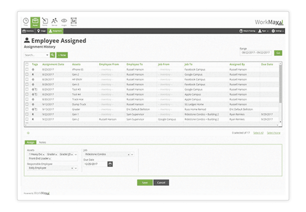 Construction Asset Management Software